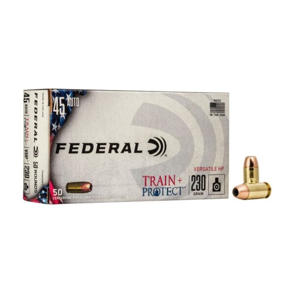 Munição Federal .45 AUTO 230GR VHP Train Protect – 50un - Loja Munição